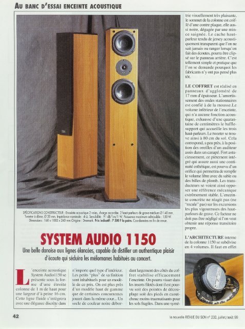 SYSTEMAUDIŲ1150 - System Audio