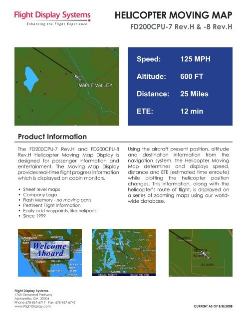HELICOPTER MOVING MAP - Flight Display Systems