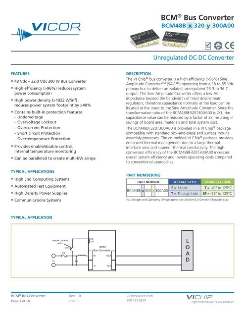 BCM® Bus Converter - Vicor