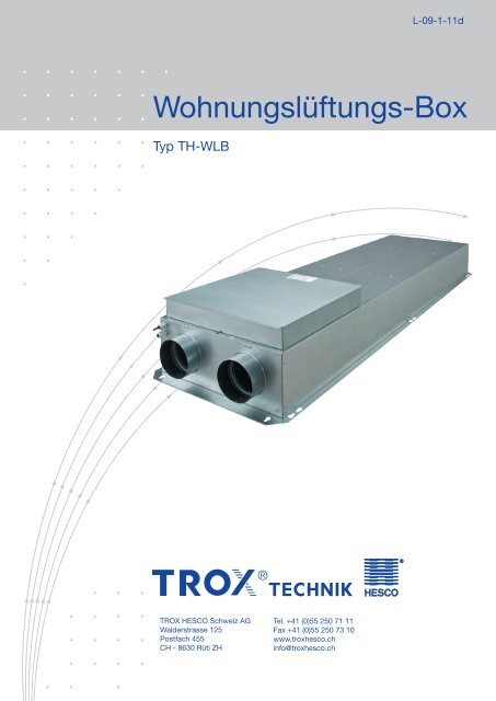 L09110 WohnungslÃ¼ftungs-Box - TROX HESCO Schweiz AG