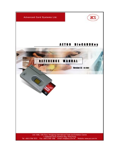 Reference Manual - Advanced Card Systems Ltd.