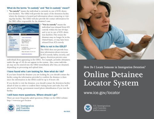 Online Detainee Locator System