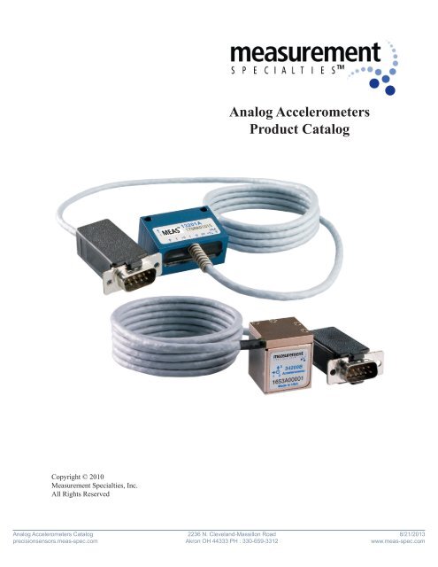 Analog Accelerometers Product Catalog - Spectrum Sensors ...
