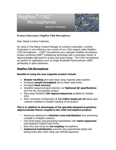 MagPlexÂ®-TAGâ„¢ Microspheres - Luminex