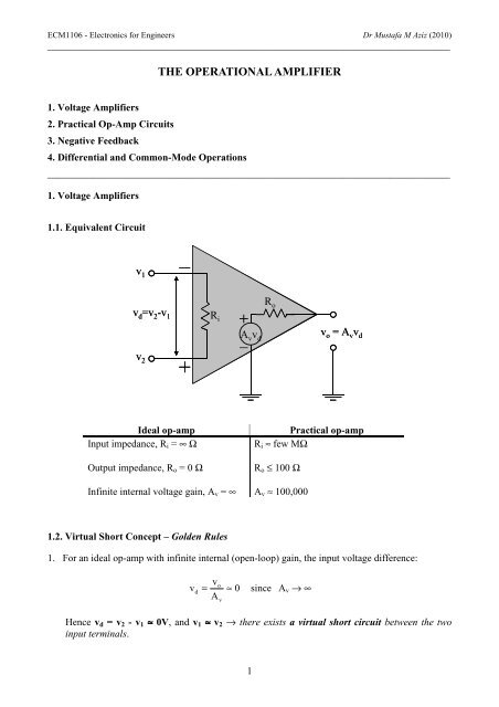 The operational amplifier (part 2)