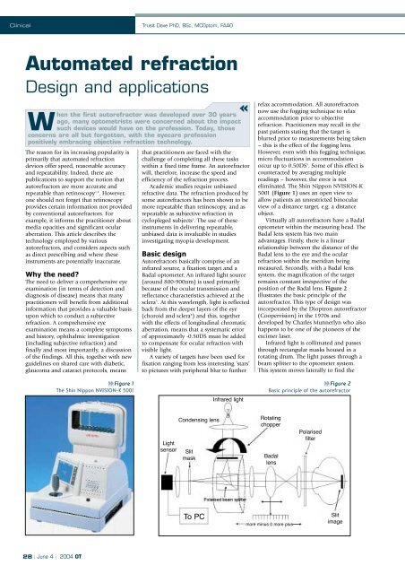 Automated refraction - Optometry Today