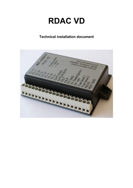 RDAC VD installation manual - MGL Avionics