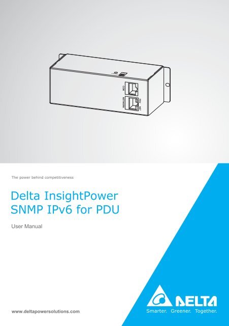 Delta InsightPower SNMP IPv6 for PDU - DELTA Power Solutions