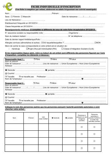 fiche medicale individuelle