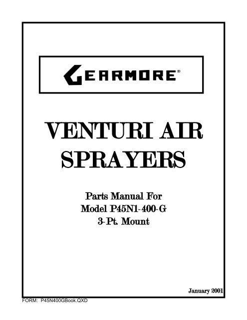 VENTURI AIR SPRAYERS - Gearmore, Inc.