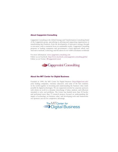 About Capgemini Consultin