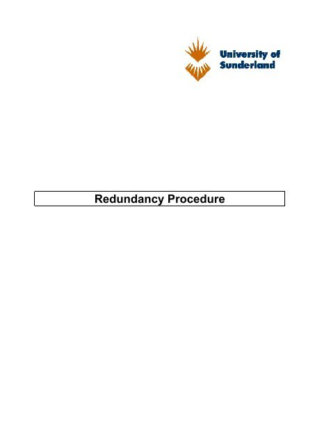 Redundancy Procedure - DocuShare - University of Sunderland