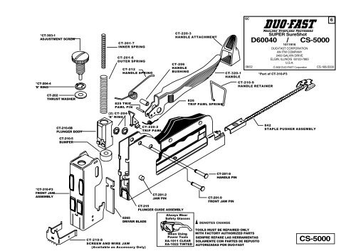 Duo-Fast CS-5000 schematic (D60040)