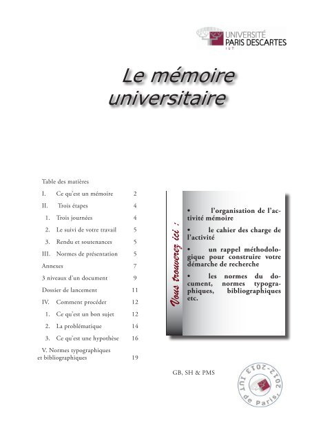 mémoire sur la production écrite