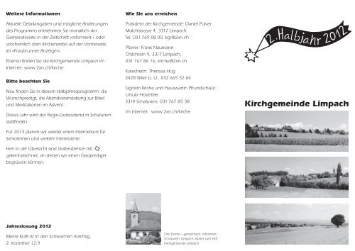 Kirchgemeinde Limpach - bei 2xn.ch