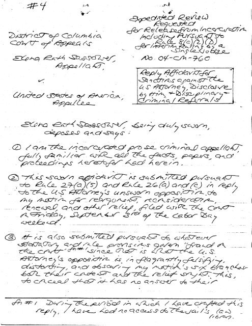 handwritten affidavit
