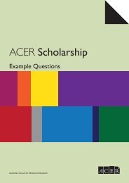 Interpreting ACER Test Results