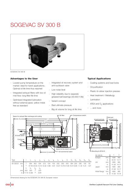 SOGEVAC SV 300 B - Schoonover, Inc.