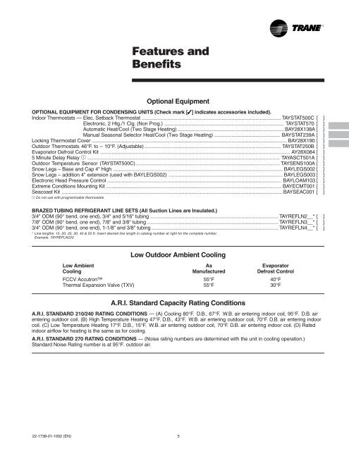 Features and Benefits