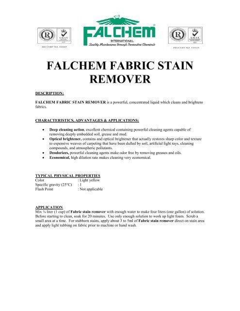 FALCHEM FABRIC STAIN REMOVER