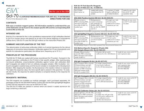 fluoroenzymeimmunoassay for anti scl-70 antibodies - Phadia
