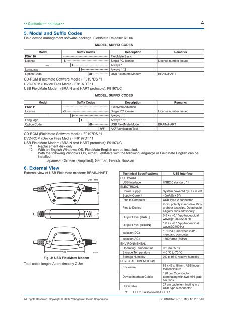 4 5. Model and Suffix Cod