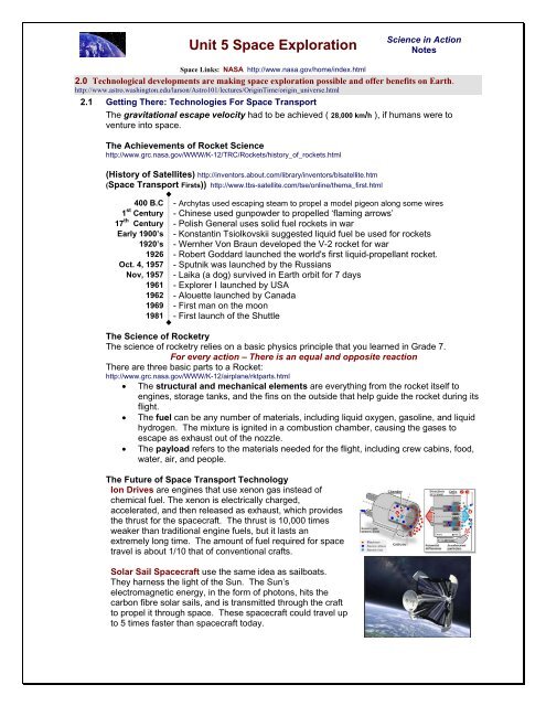 Unit 5 Space Exploration - Ed Quest