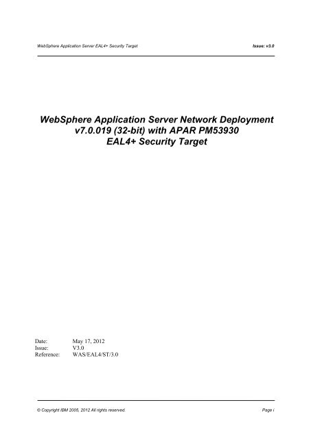 Security Target Common Criteria Evaluation And Validation Scheme