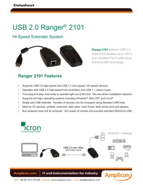 USB 2.0 RangerÃ‚Â® 2101 - Amplicon