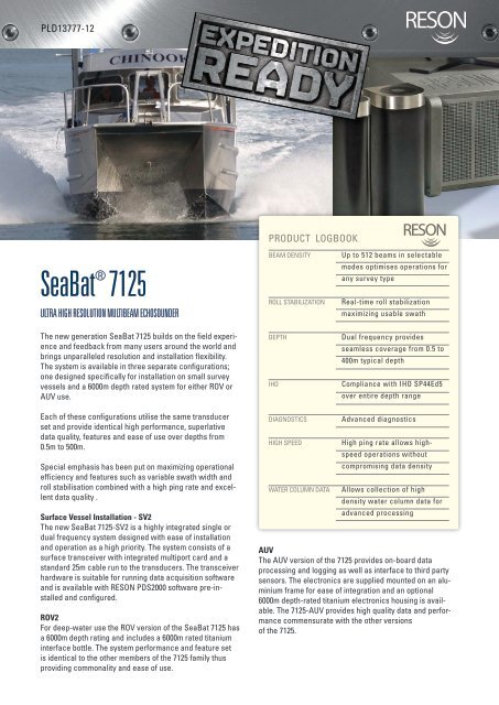 SeaBat 7125 - Codevintec