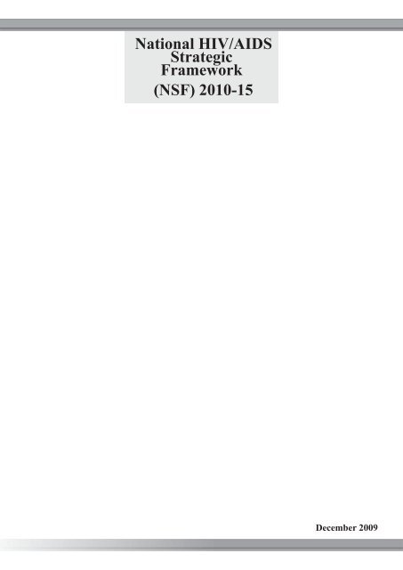 National HIV/AIDS Strategic Framework - UNFPA Nigeria