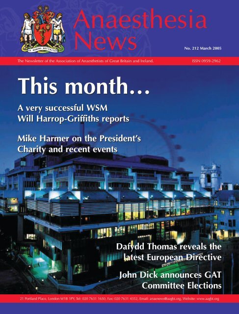 Anaesthesia News - aagbi