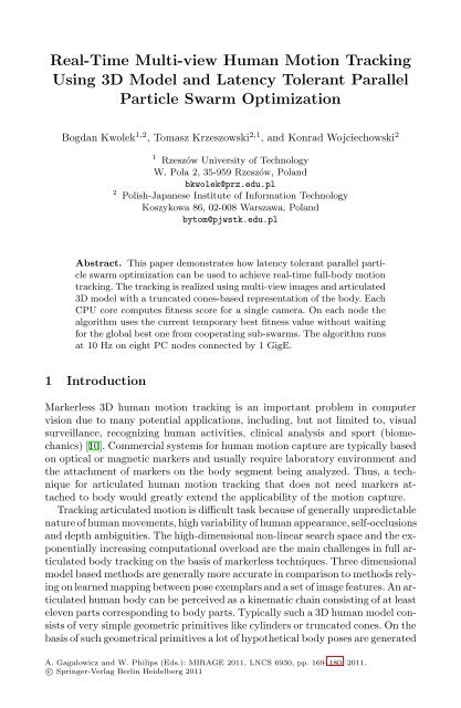 Real-Time Multi-view Human Motion Tracking Using 3D Model and ...
