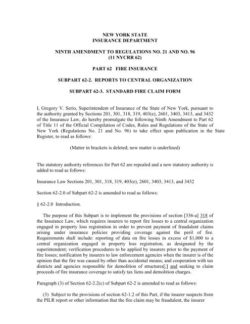 11 nycrr 62 - New York State