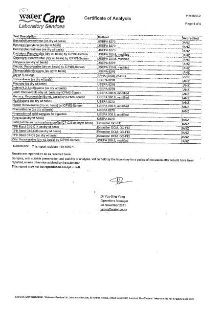 Contamination Assessment - Report (25MB) - Watercare