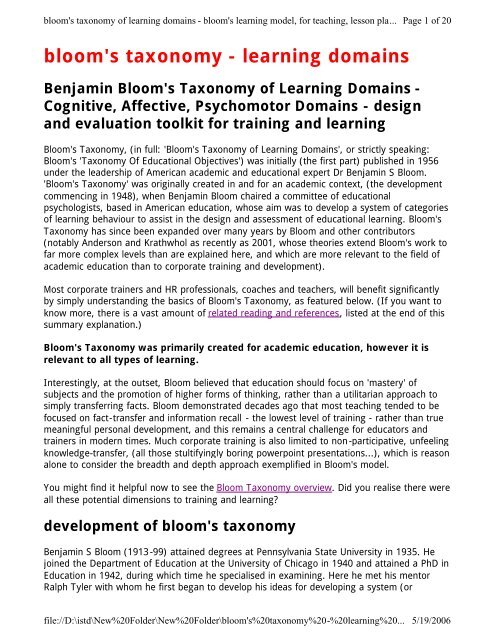 Domains Of Learning 21st Century Pedagogy: 8 Learning Domains