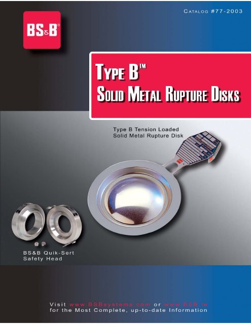 Solid Metal Rupture Disk - BS&B Safety Systems