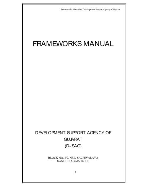 FRAMEWORKS MANUAL - Tribal Development Department