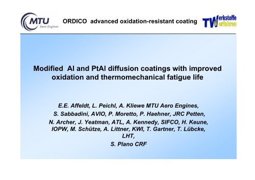 Modified Al and PtAl diffusion coatings with improved oxidation and ...