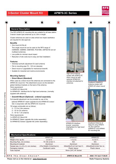 Data sheet - Radio Frequency Systems