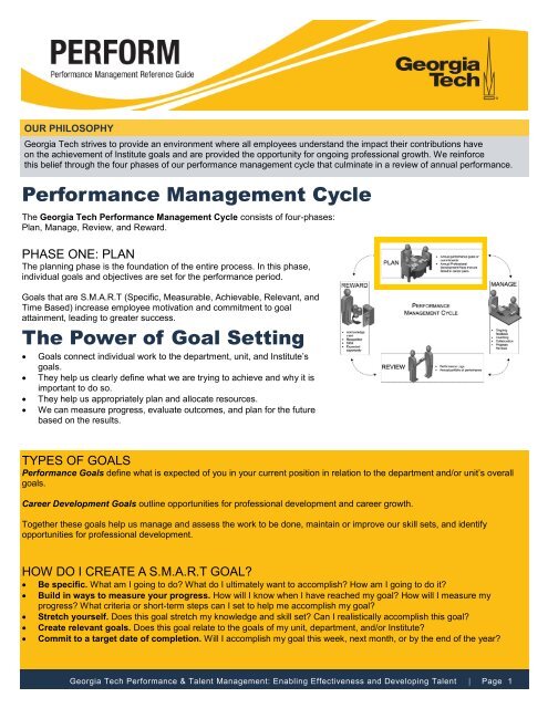 Performance Management Cycle The Power of Goal Setting