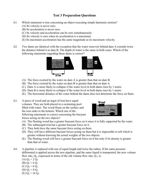 Test 3 Preparation Questions
