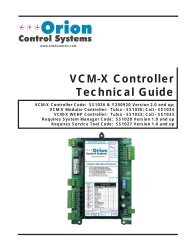 VCM - Controller Technical Guide - Orion Control Systems