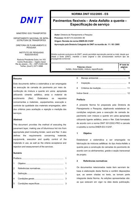 DNIT 032/2005- ES - IPR - Dnit