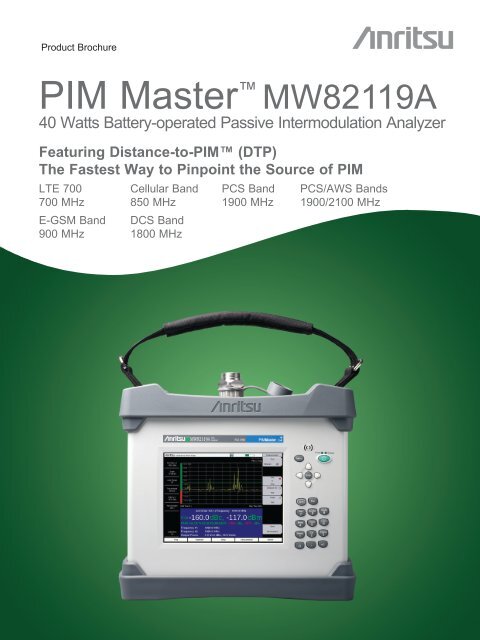 PIM Master MW82119A Product Brochure - MCS Test Equipment