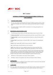 Medical gas cylinder data chart - BOC Healthcare