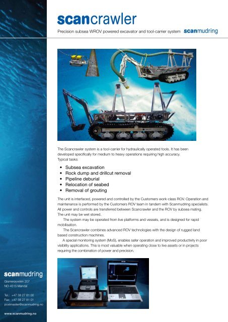 â€¢ Subsea excavation â€¢ Rock dump and drillcut removal ... - Dredgepoint