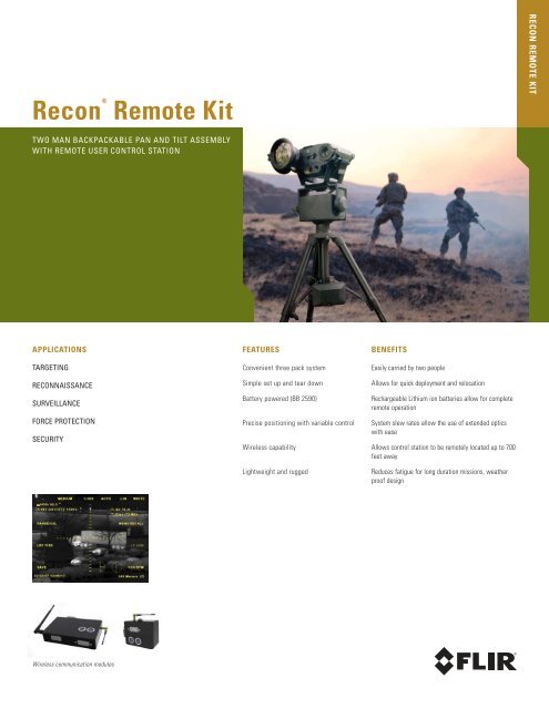 Recon® Remote Kit - FLIR.com - FLIR Systems