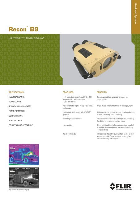 Recon B9 A4 05312011.indd - FLIR.com - FLIR Systems