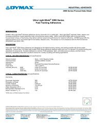 DYMAX 6-621 Series Industrial Adhesive Product Data Sheet
